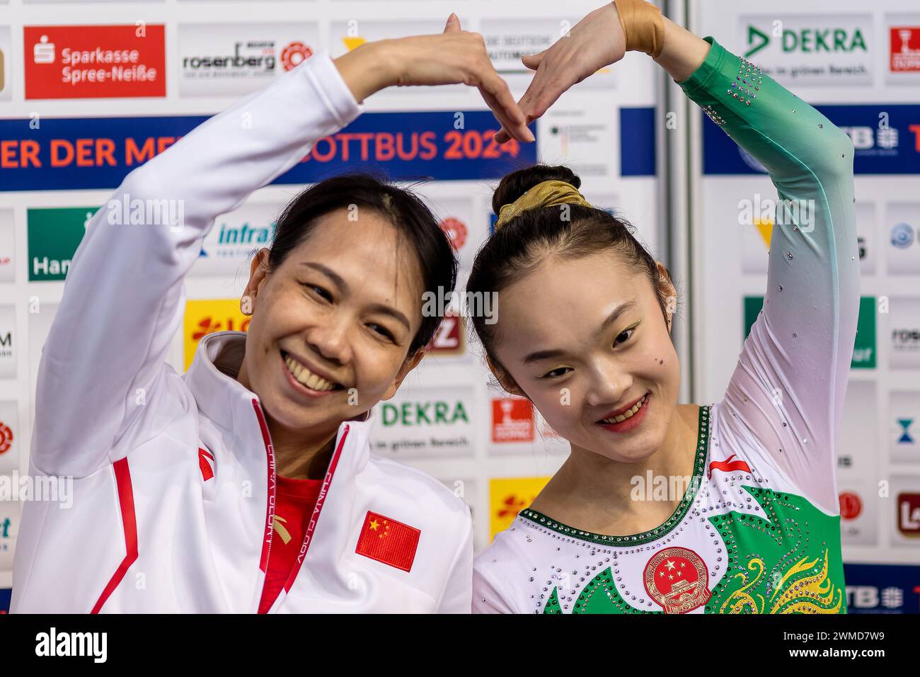 Cottbus, Germany. 25th Feb, 2024. Gymnastics: World Cup, women: Floor ...