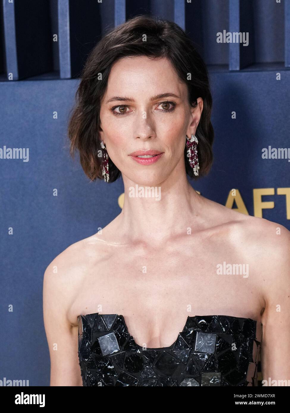 Los Angeles, USA. 24th Feb, 2024. Rebecca Hall walking on the red ...