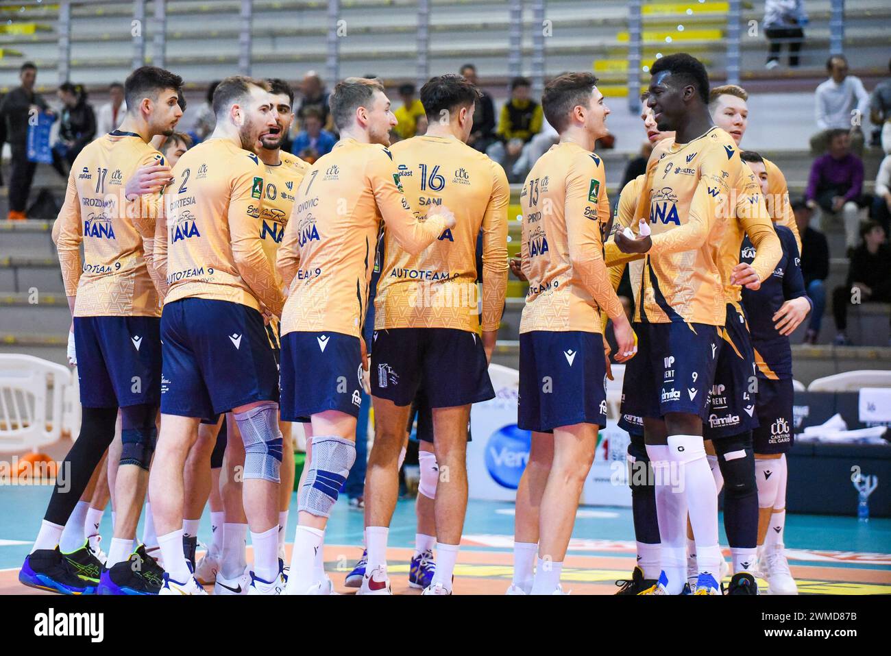 Latina, Italy. 25th Feb, 2024. (Rana Verona) during Cisterna Volley vs Rana Verona, Volleyball ...