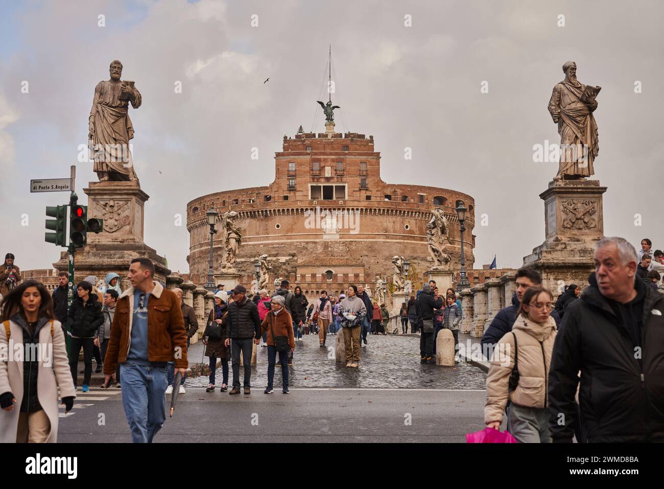 Mausoleum of Hadrian, also known as Castel Sant'Angelo, Castle of the ...