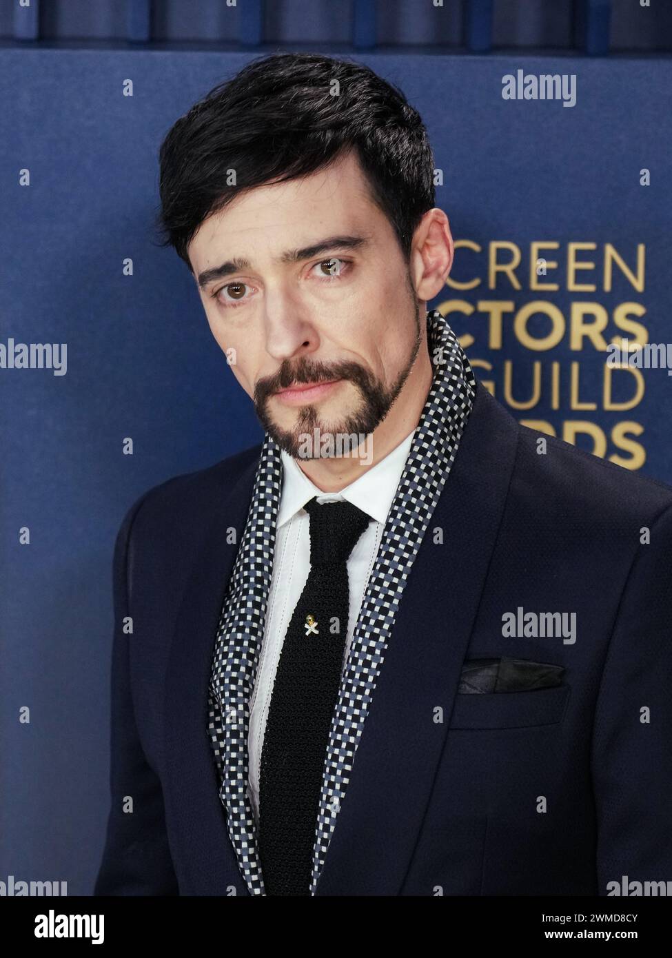 Los Angeles, USA. 24th Feb, 2024. Blake Ritson walking on the red ...