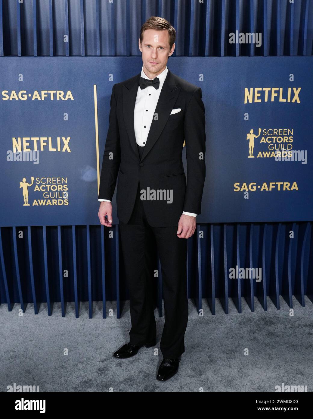 Los Angeles, USA. 24th Feb, 2024. Alexander Skarsgard walking on the ...