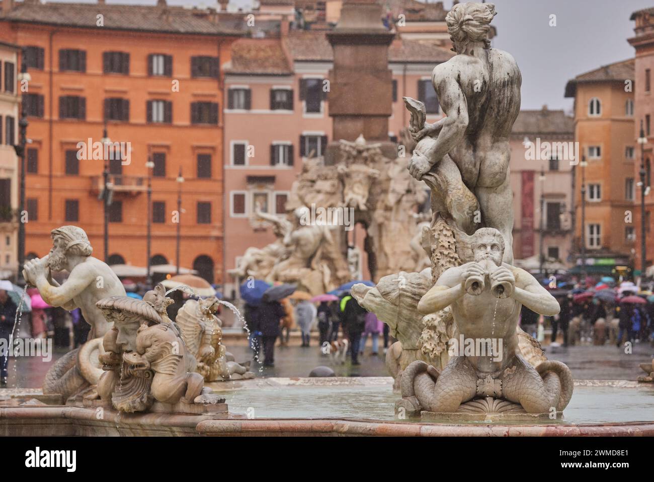 Fountain of the Moro at Piazza Navona Rome, Italy Stock Photo - Alamy