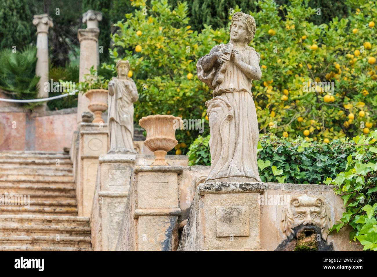 Raixa, muses of poetry on the monumental staircase, municipality of ...