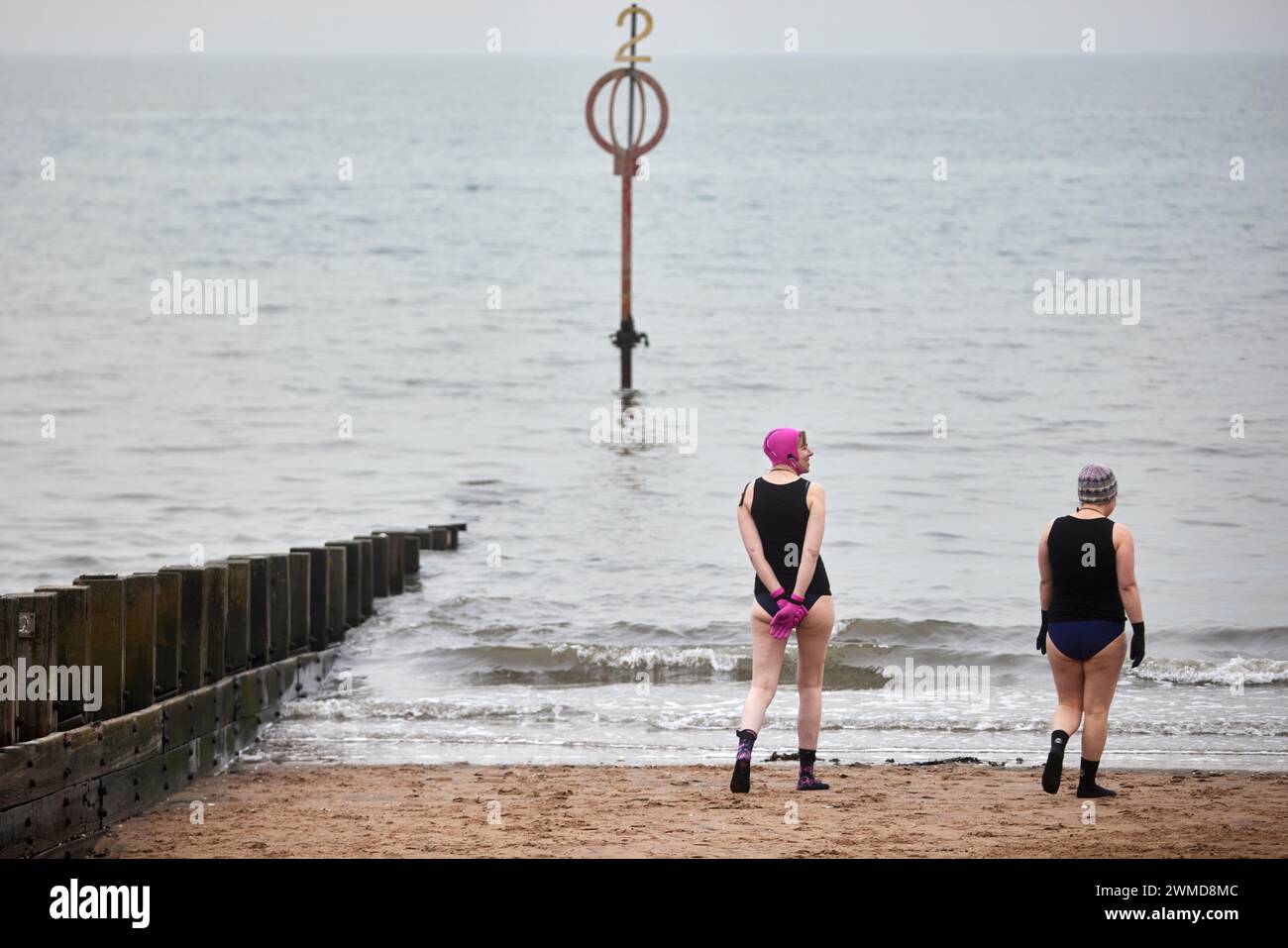 Sand and beach, Portobello coastal suburb of Edinburgh, Scotland Stock ...
