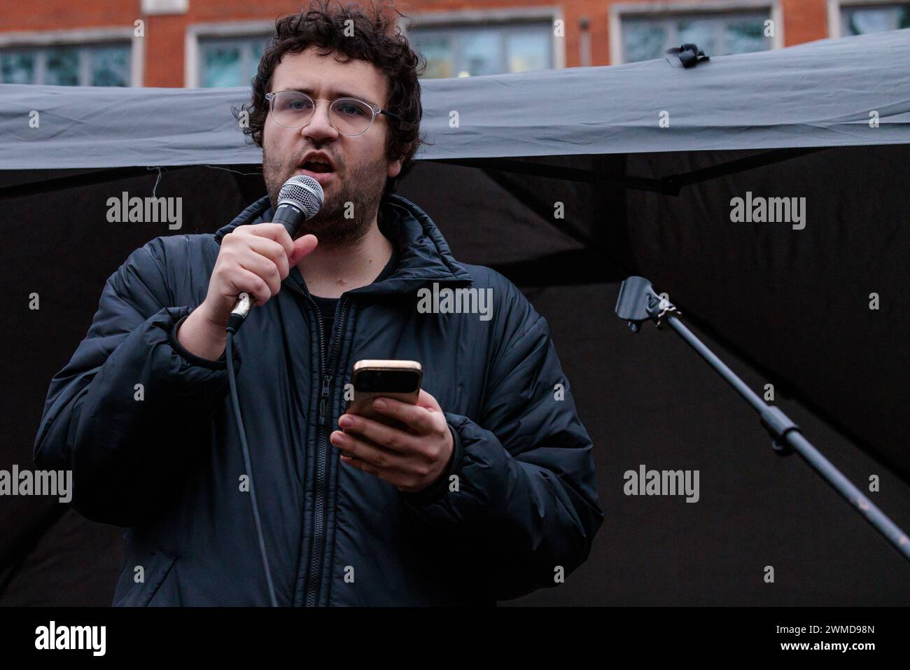 Tavistock Square, London, UK. 25th February 2024. John Aziz, British ...
