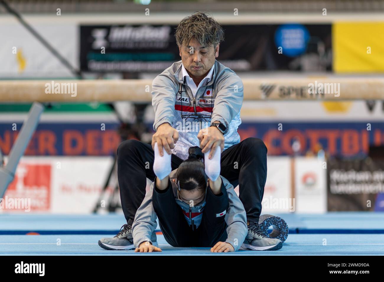Cottbus, Germany. 25th Feb, 2024. Gymnastics: World Cup, women: uneven ...