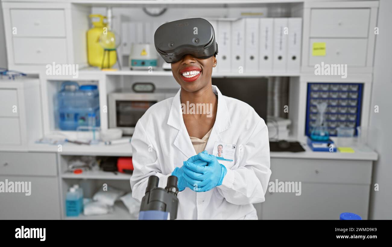 Female scientist conducting cutting edge hi-res stock photography and images - Alamy