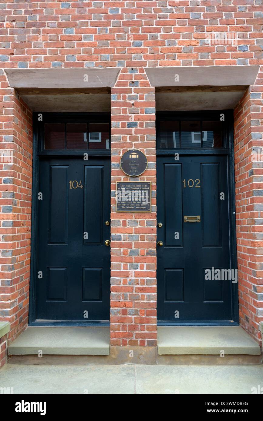 Entrance to the Gainsford House, the oldest surviving brick home in ...