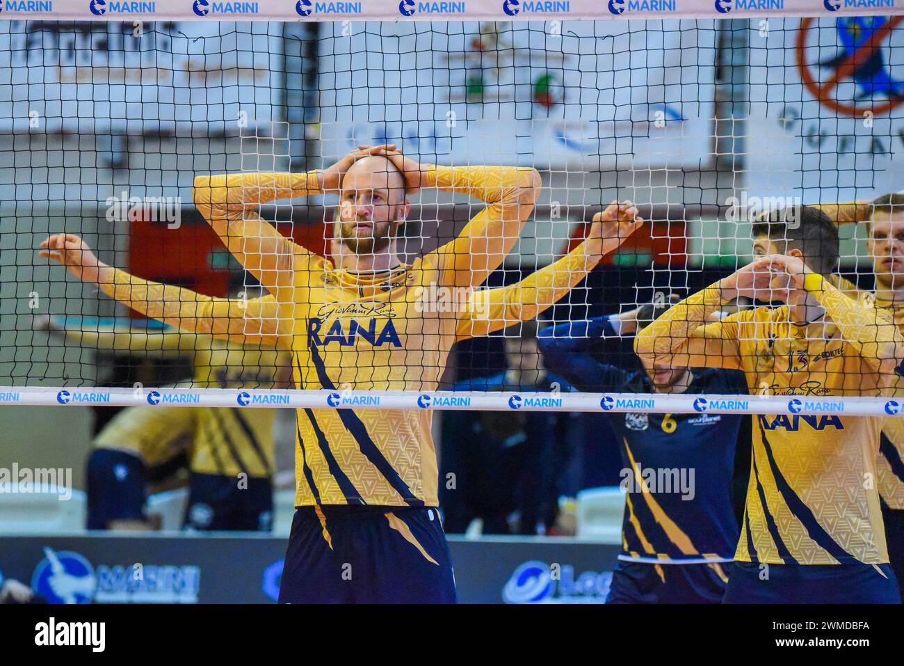 Latina, Italy. 25th Feb, 2024. Zingel Aidan John (Rana Volley) during Cisterna Volley vs Rana ...