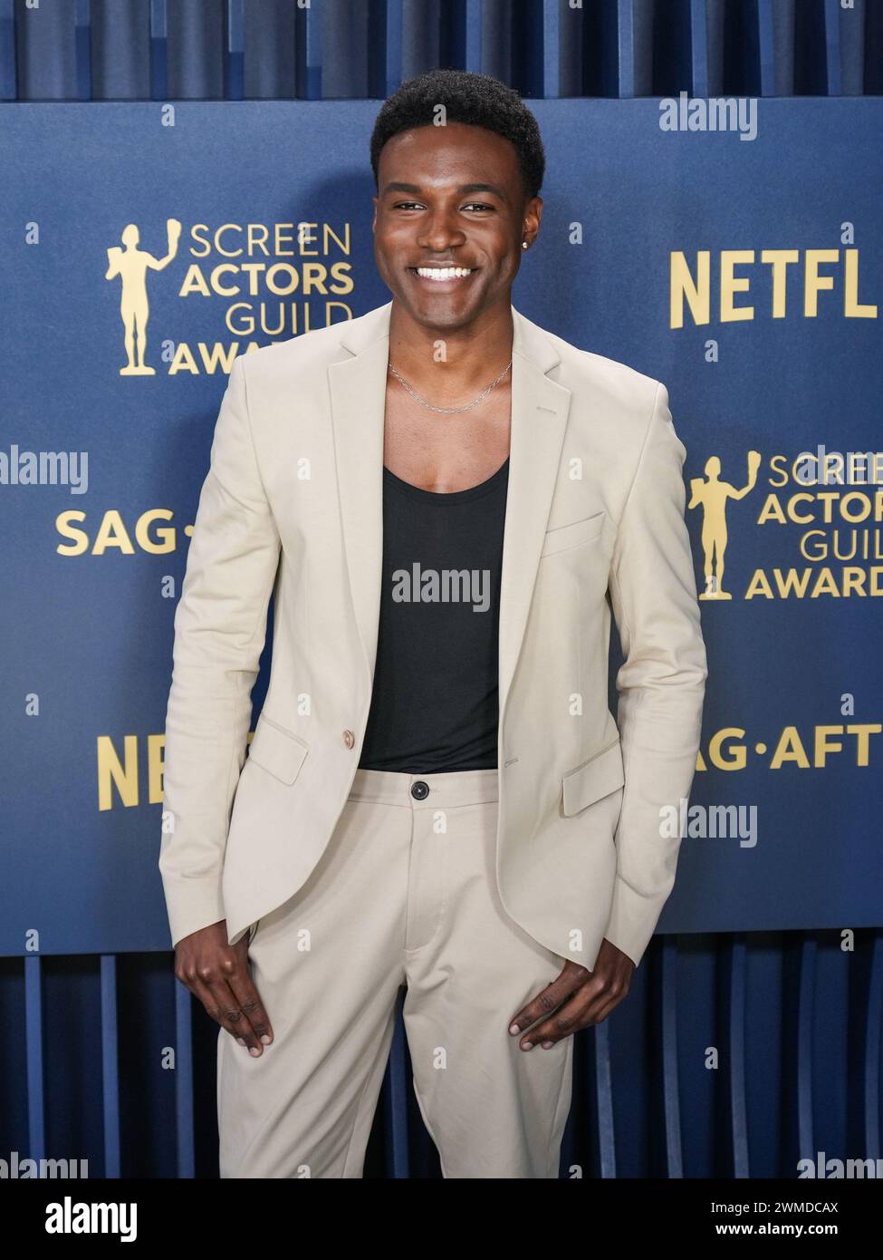 Los Angeles, USA. 24th Feb, 2024. Gerald Caesar walking on the red ...