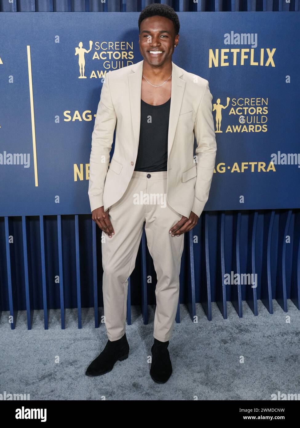 Los Angeles, USA. 24th Feb, 2024. Gerald Caesar walking on the red ...