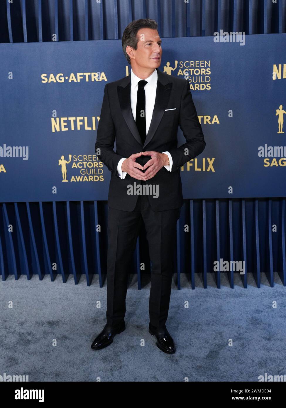Los Angeles, USA. 24th Feb, 2024. Adam Glassman walking on the red ...