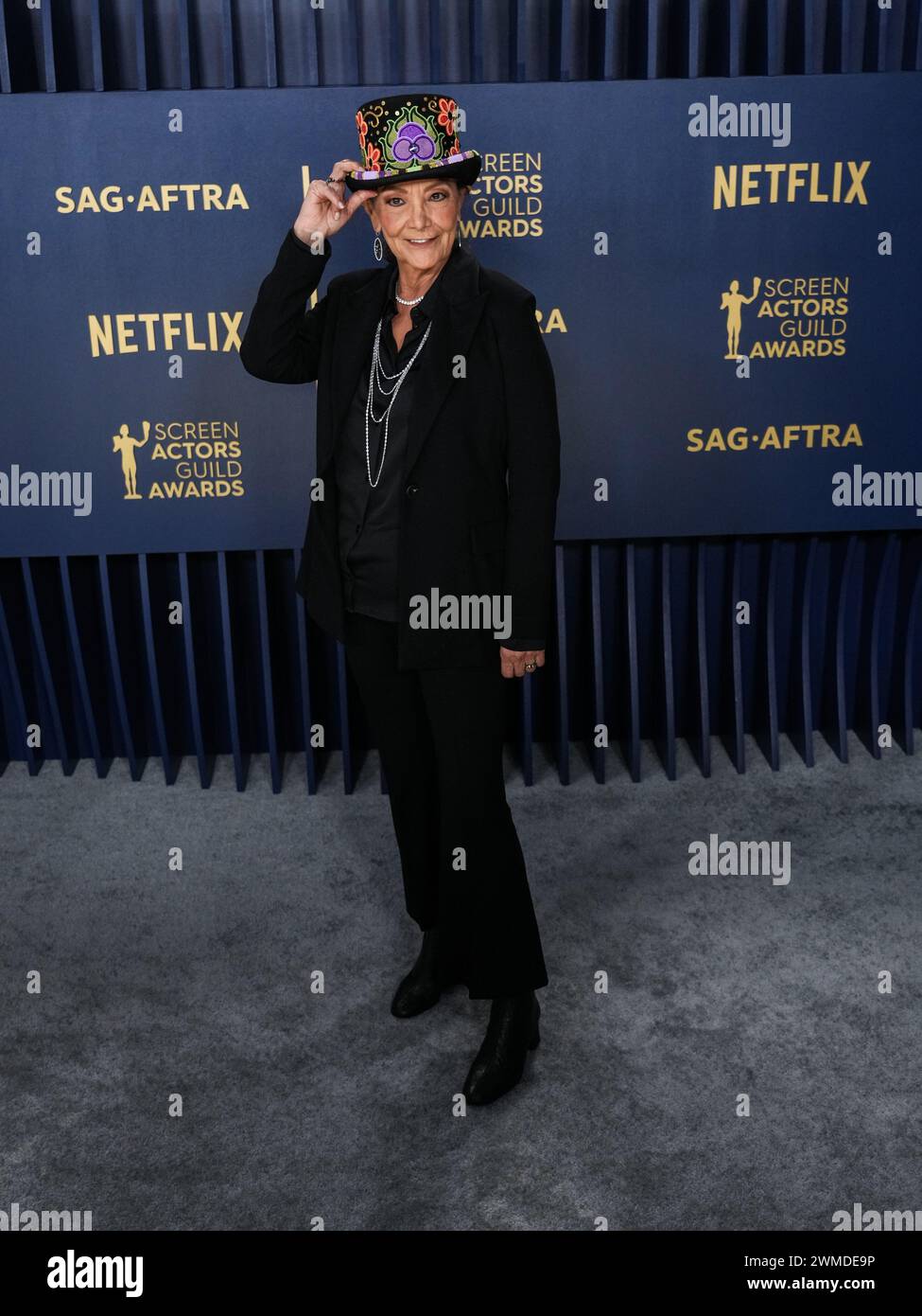 Los Angeles, USA. 24th Feb, 2024. Tantoo Cardinal walking on the red ...