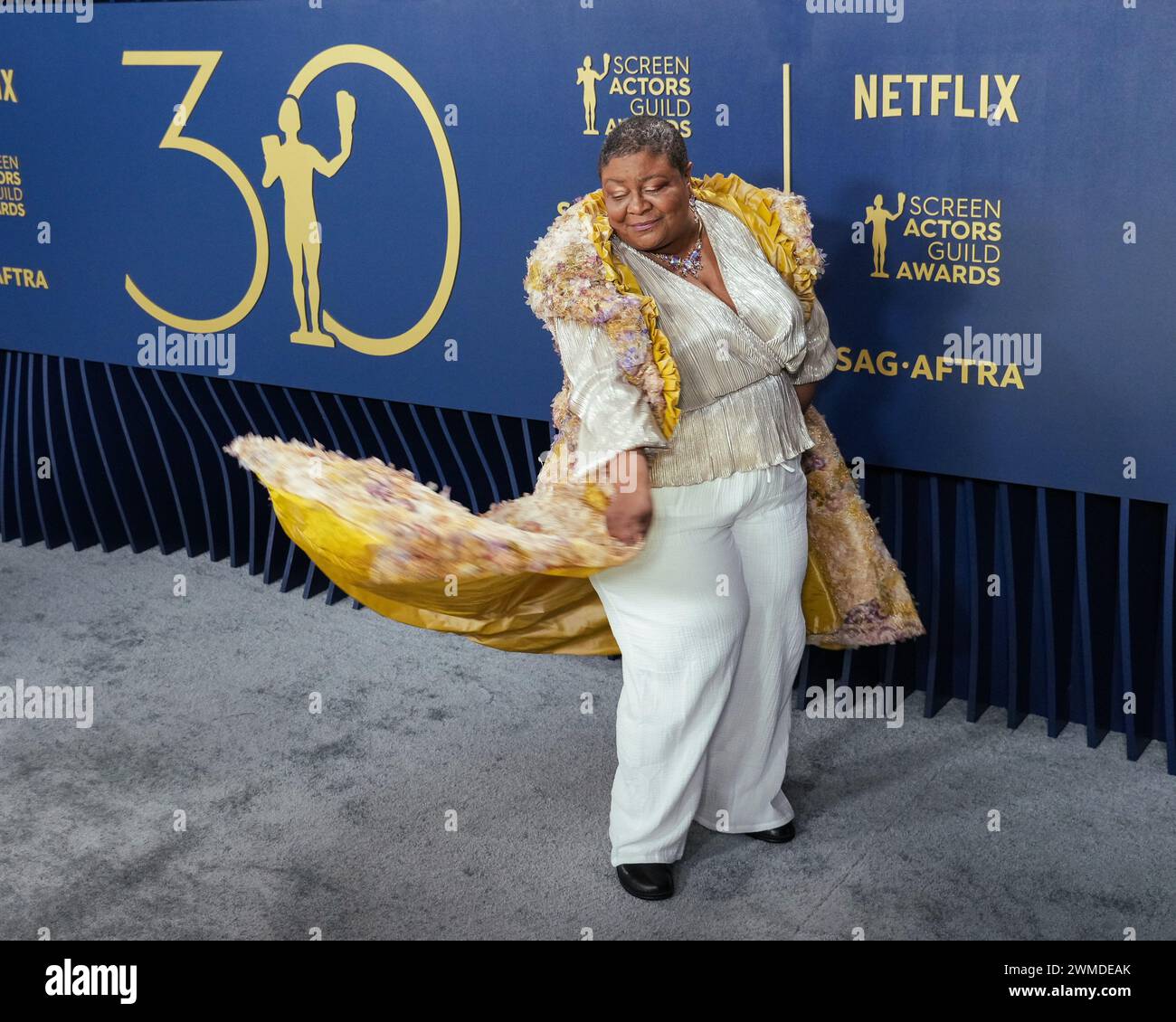 Los Angeles, USA. 24th Feb, 2024. Myra Lucretia Taylor walking on the ...