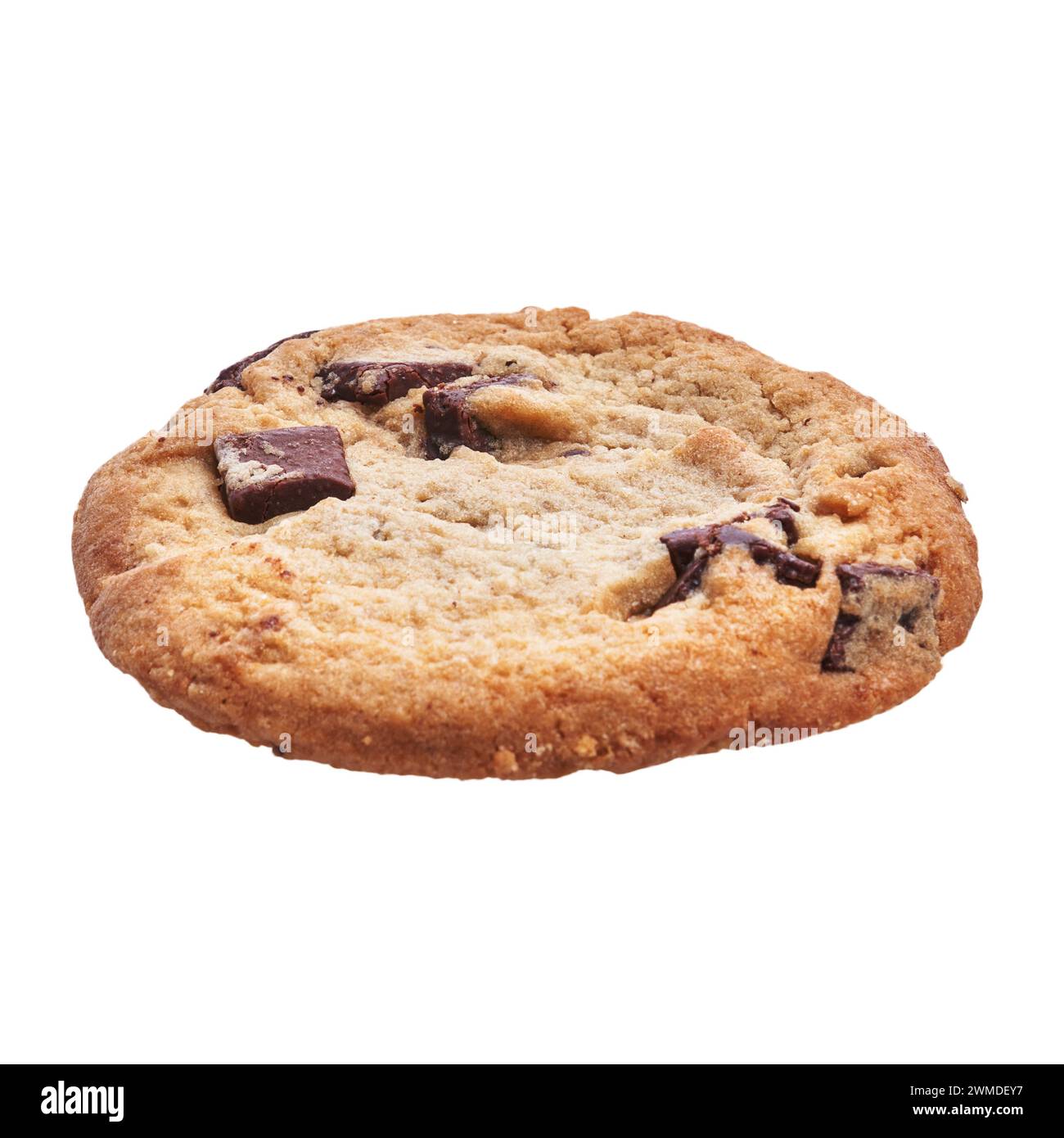 Delicious single chocolate cookie over isolated white background Stock ...