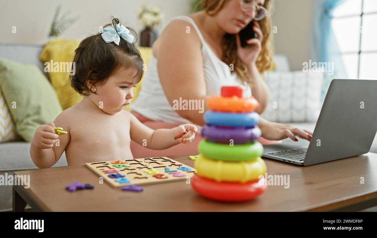 In the embrace of home, mother and daughter play a serious game of ...