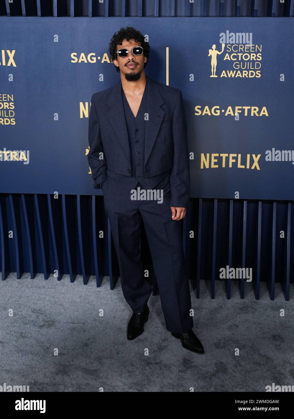 Los Angeles, USA. 24th Feb, 2024. Moe Hashim walking on the red carpet ...