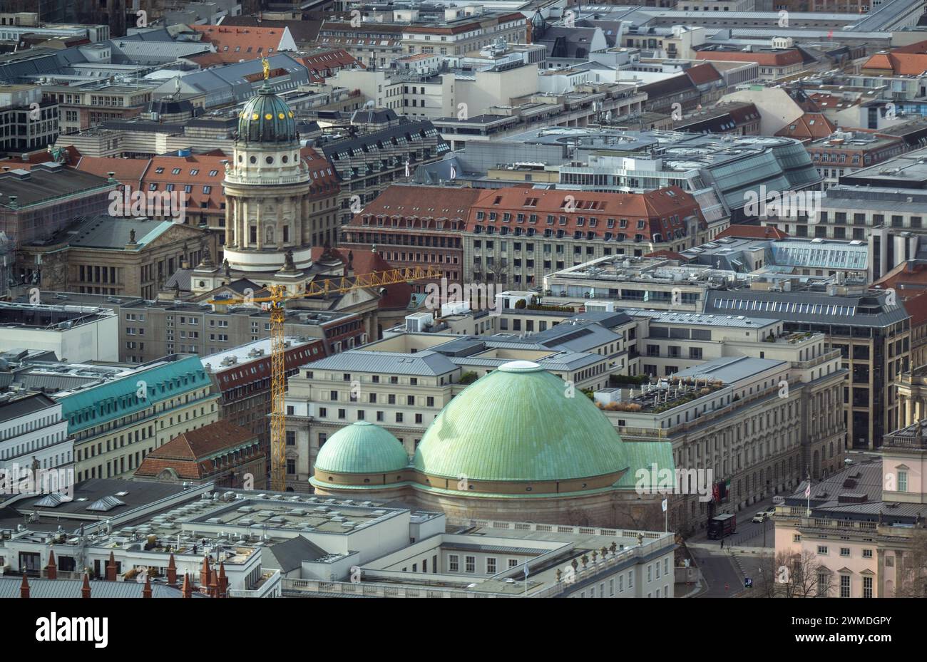 Berlin, Germany. 23rd Feb, 2024. View of the round dome of St. Hedwig's ...