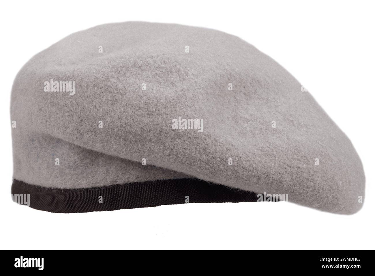 Army uniform gray beret isolated on white background Stock Photo - Alamy