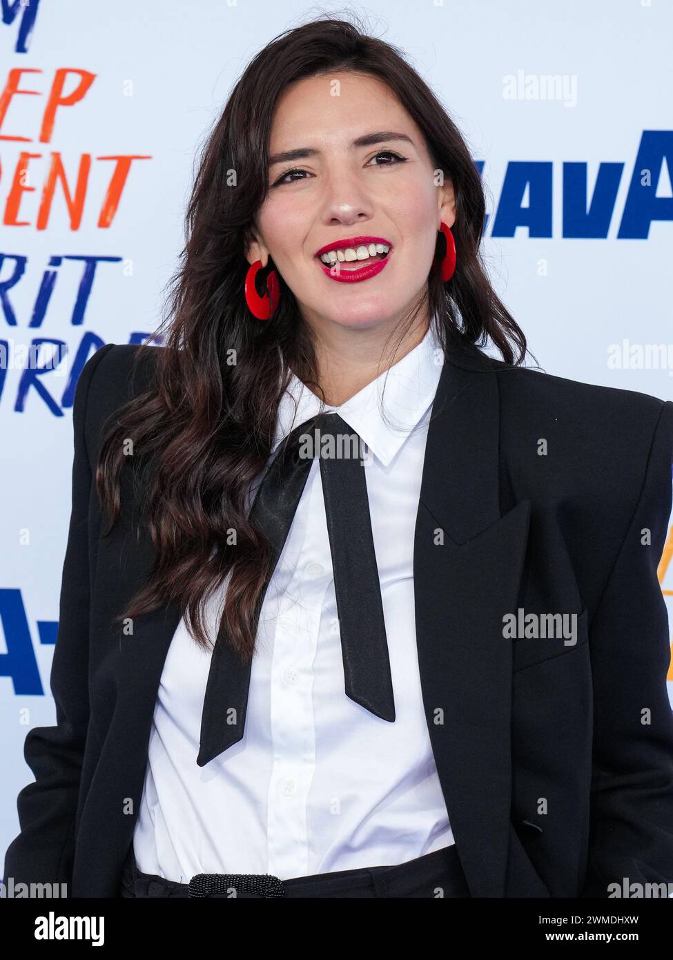 Los Angeles, USA. 25th Feb, 2024. Lila Aviles walking on the red carpet ...