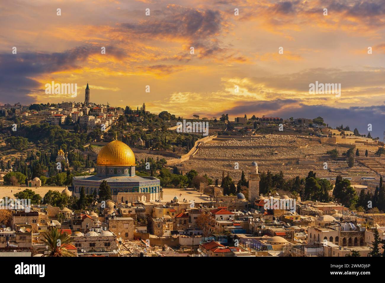 Sunrise mount olives jerusalem israel hi-res stock photography and ...
