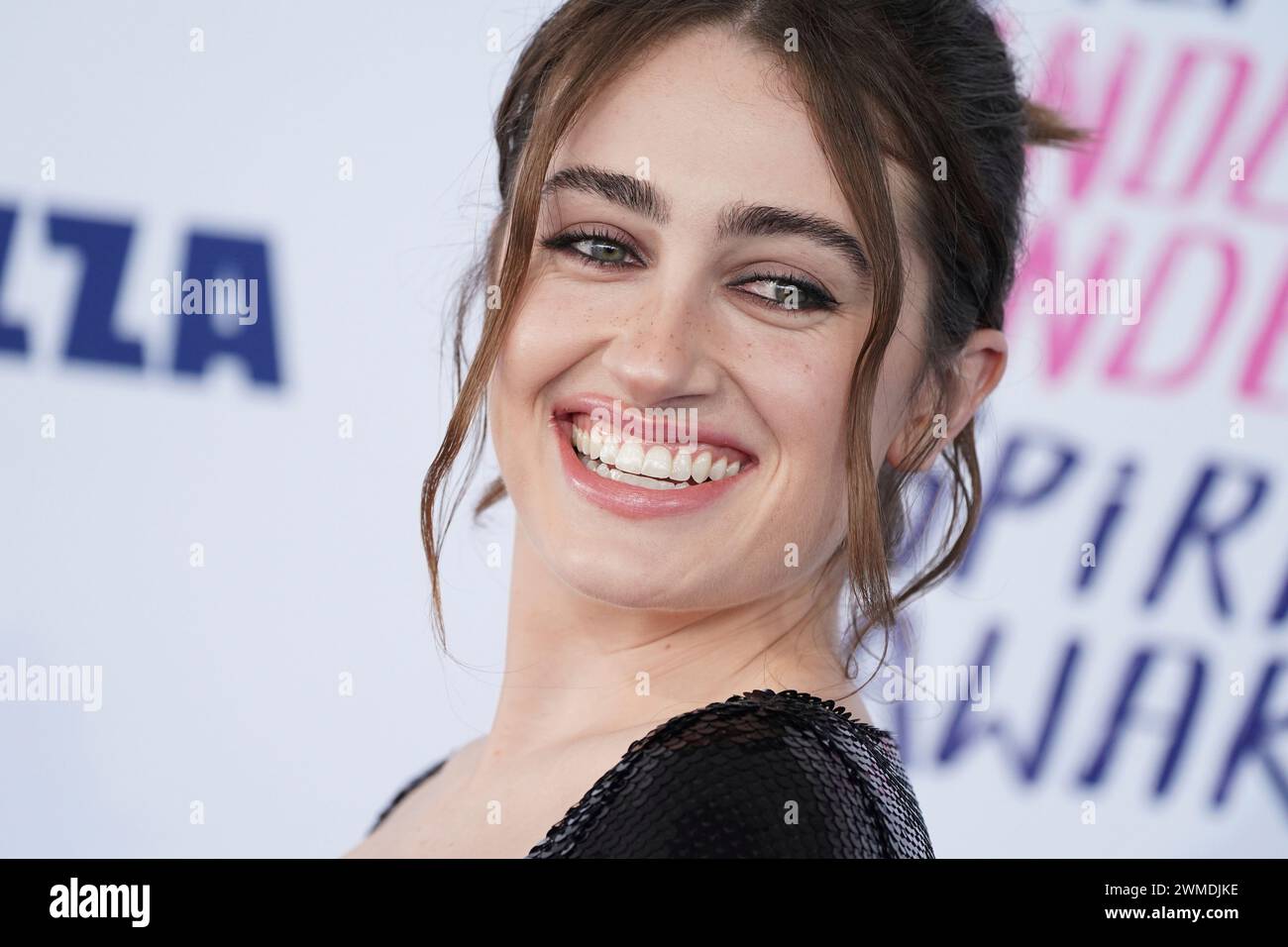 Rachel Sennott arrives at the Film Independent Spirit Awards on Sunday ...