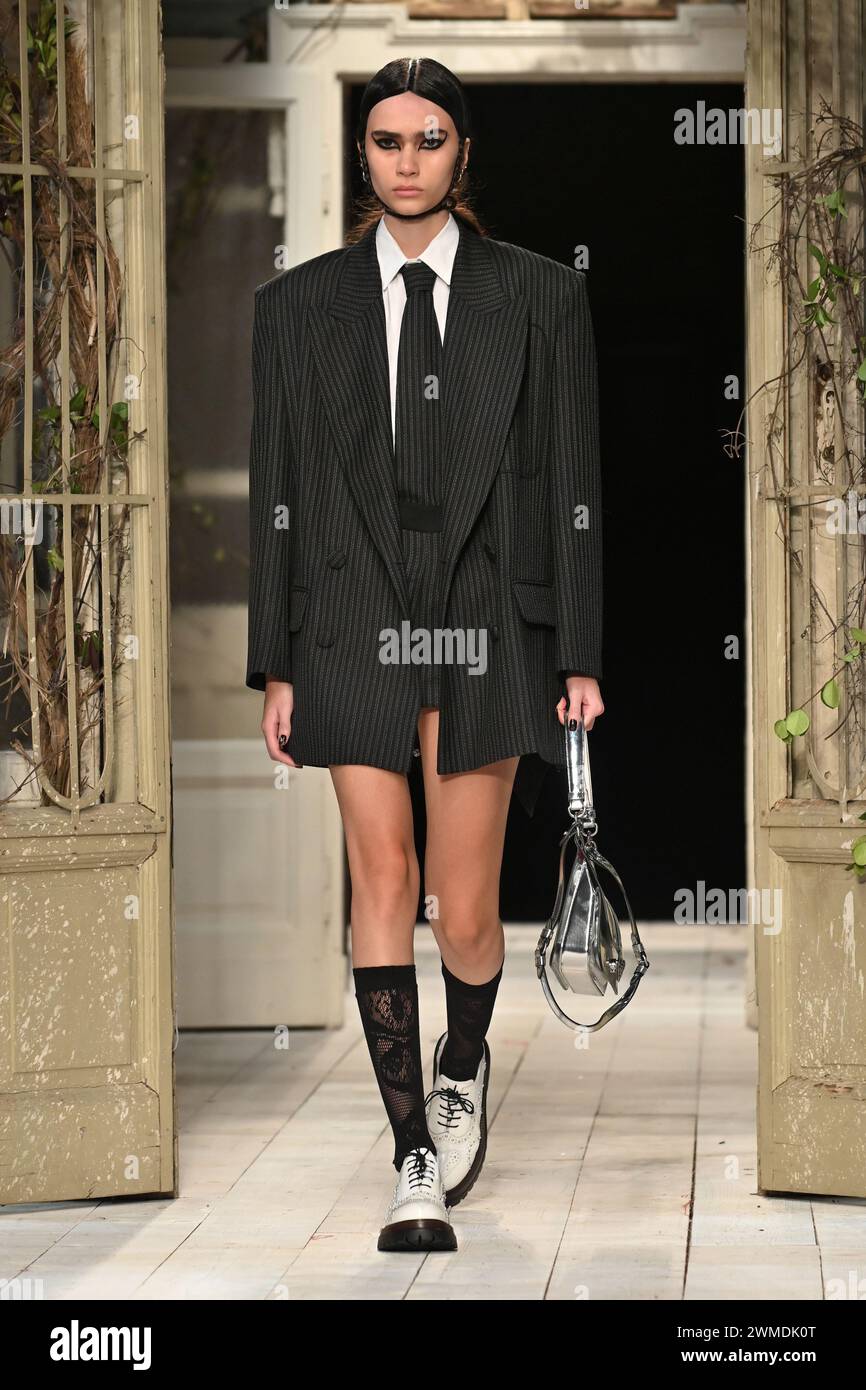 Milan, Italy. 24th Feb, 2024. Bally fashion show catwalk at Milan ...