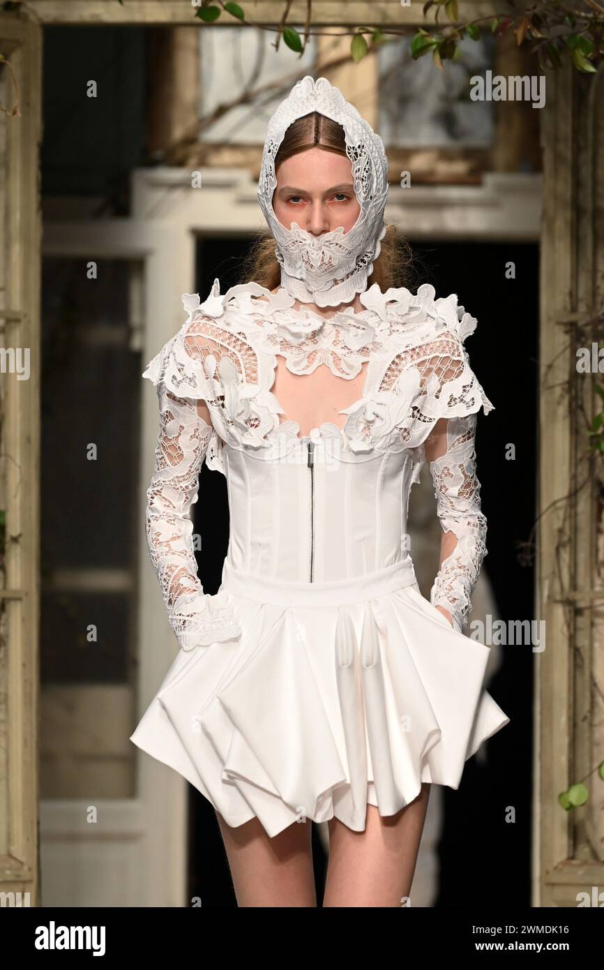 Milan, Italy. 24th Feb, 2024. Bally fashion show catwalk at Milan ...