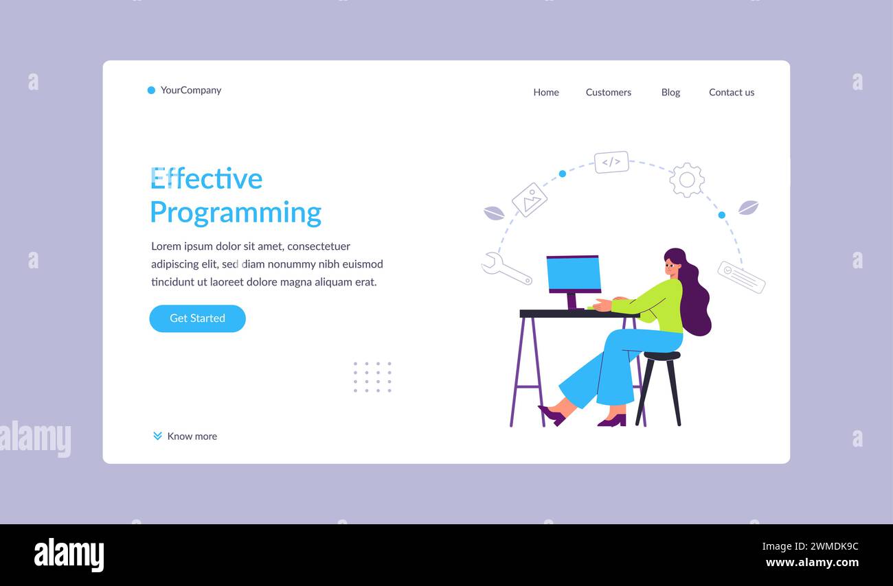 Female ux developer ui Stock Vector Images - Alamy