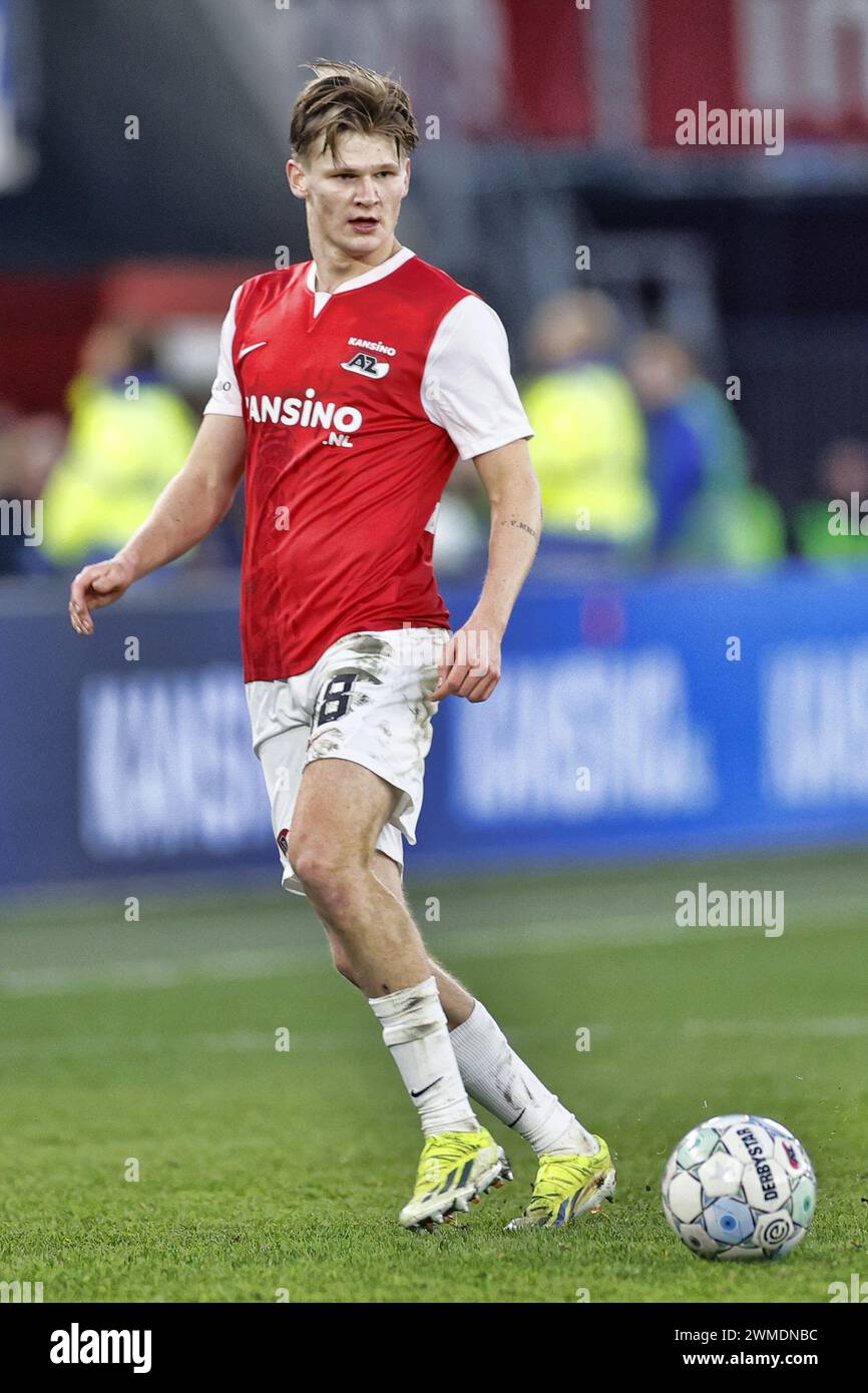Alkmaar, Netherlands. 25th Feb, 2024. ALKMAAR, 25-02-2024, AFAS Stadium ...