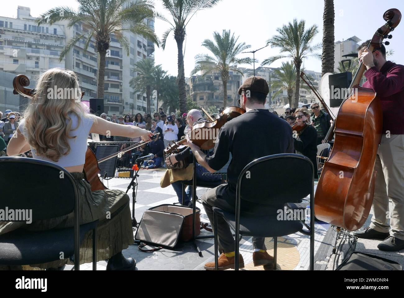 Beirut, Lebanon. 25th Feb, 2024. A shot of Piazzolla Concert from Al ...