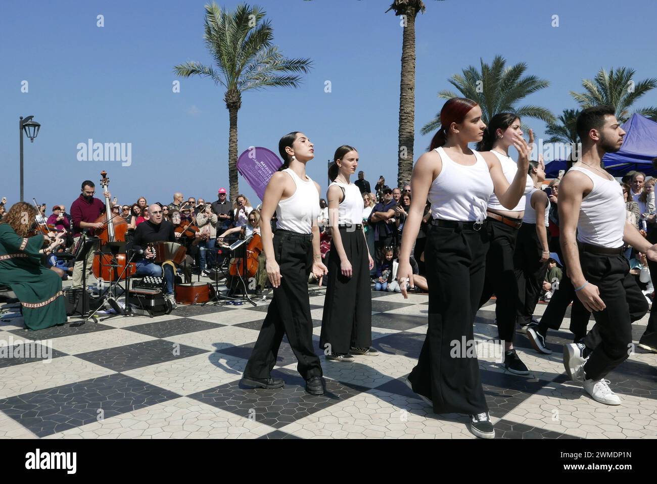Beirut, Lebanon. 25th Feb, 2024. A shot of Piazzolla Concert from Al ...