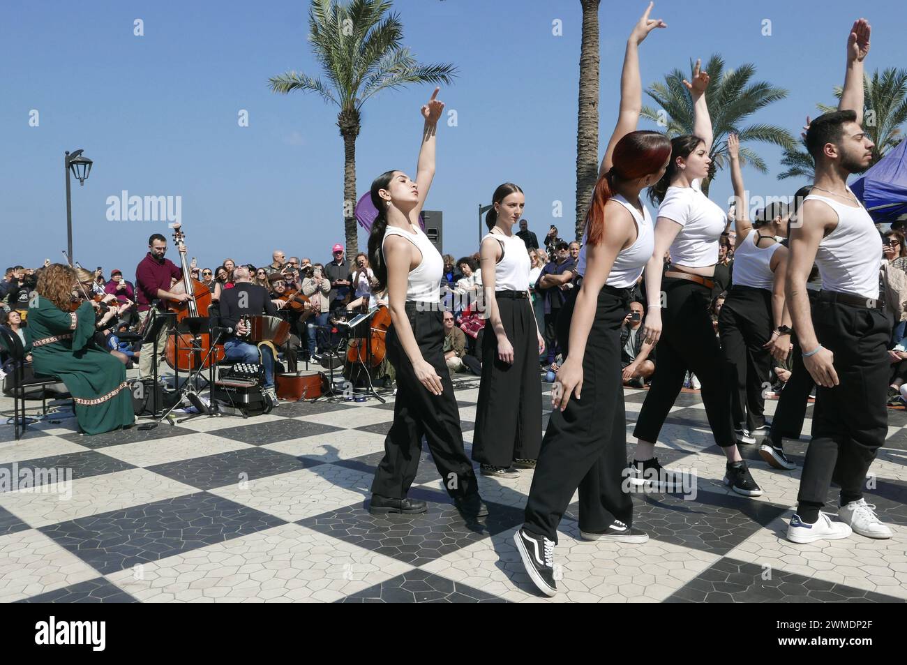 Beirut, Lebanon. 25th Feb, 2024. A shot of Piazzolla Concert from Al ...