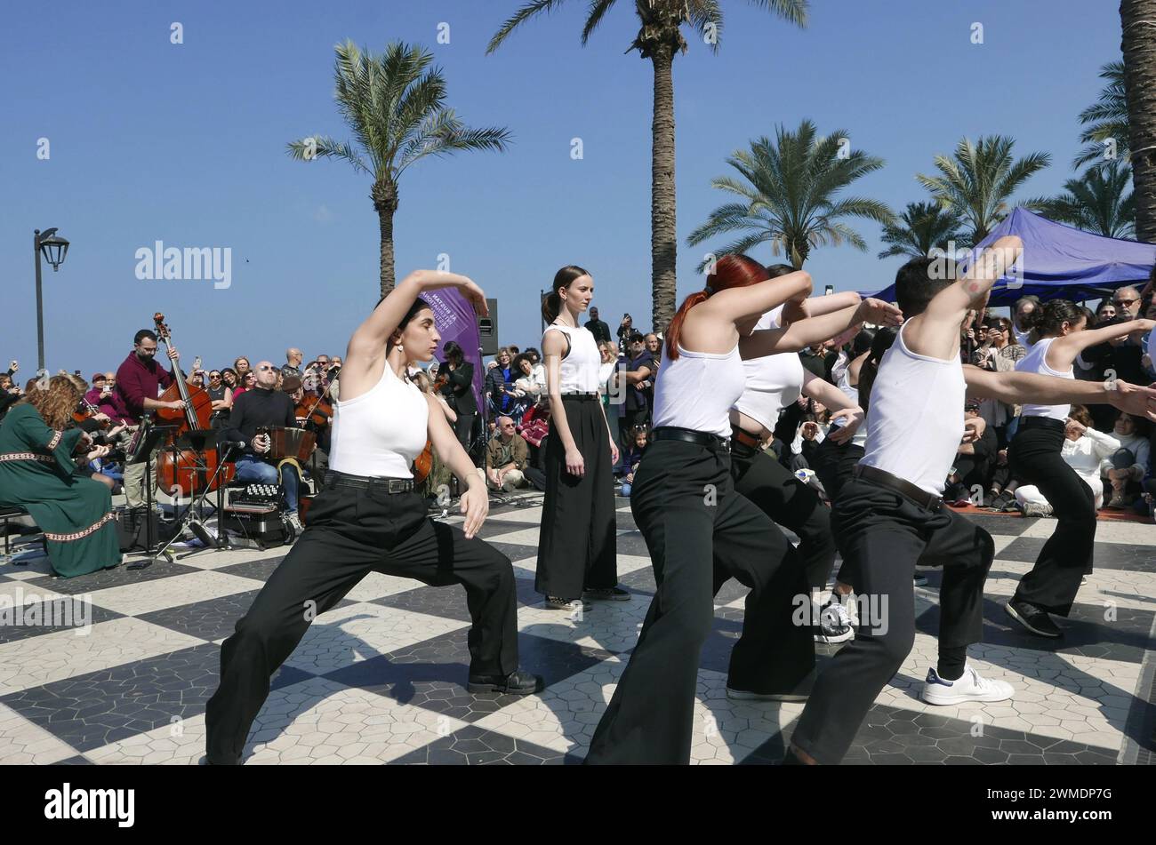 Beirut, Lebanon. 25th Feb, 2024. A shot of Piazzolla Concert from Al ...