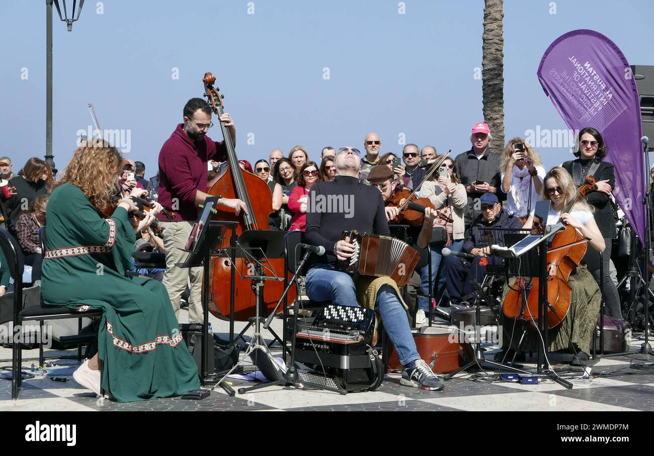 Beirut, Lebanon. 25th Feb, 2024. A shot of Piazzolla Concert from Al ...