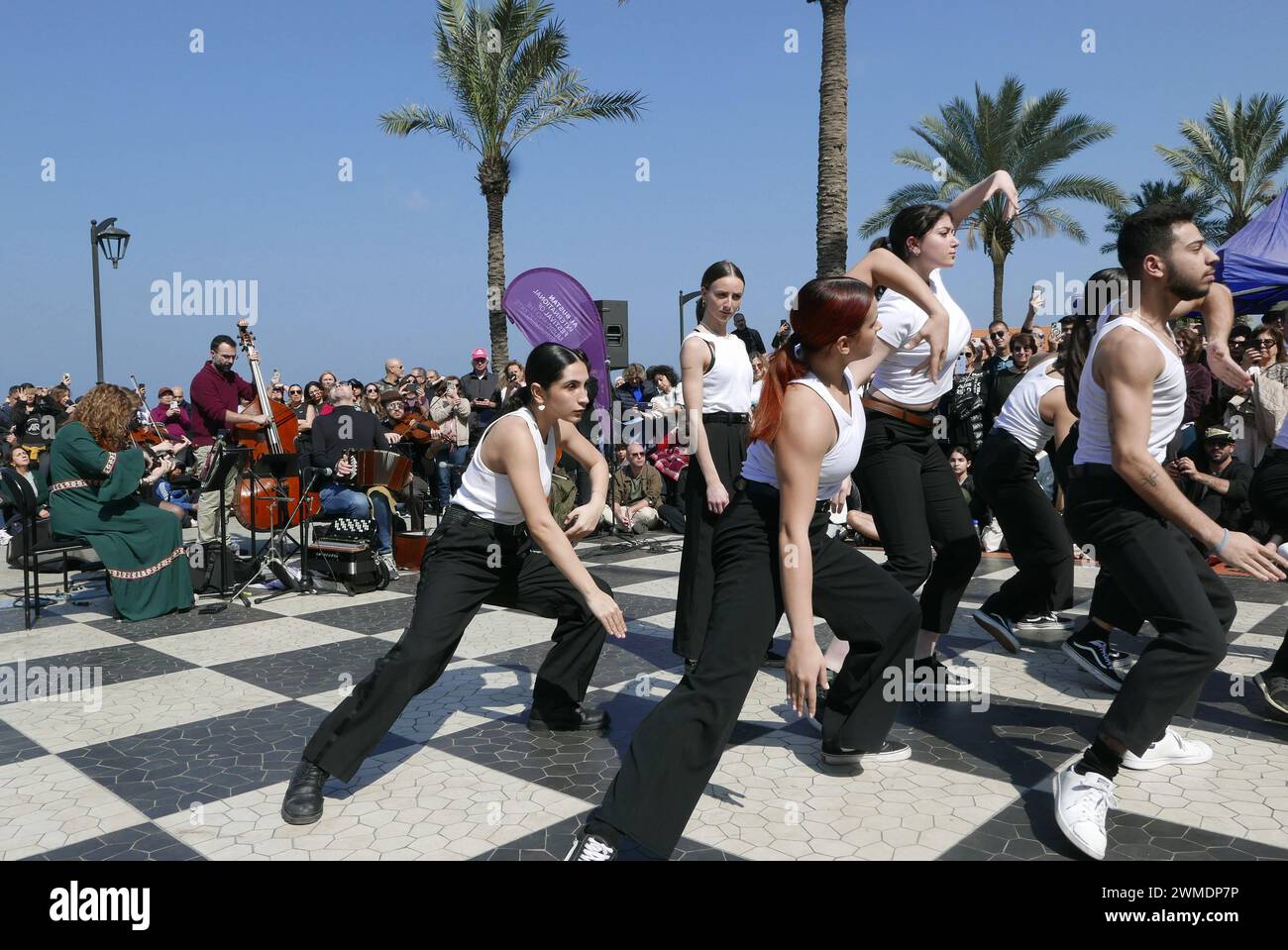 Beirut, Lebanon. 25th Feb, 2024. A shot of Piazzolla Concert from Al ...