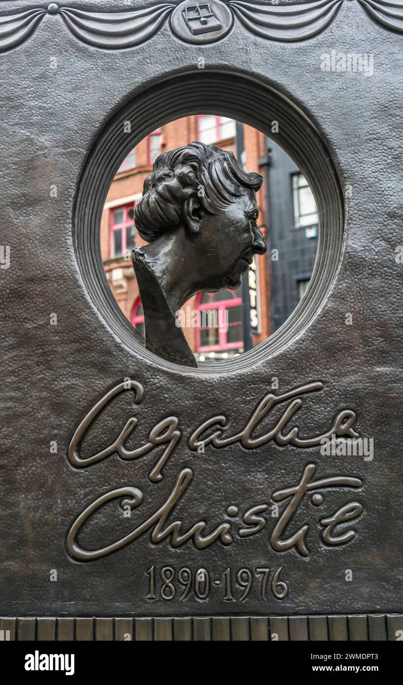 Memorial to the author and playwright Agatha Christie in London West ...