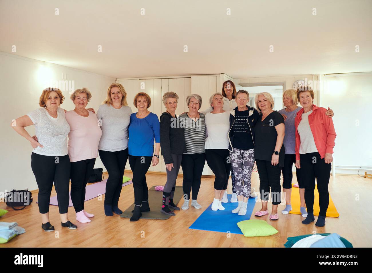A vibrant community of senior women, guided by their instructor ...
