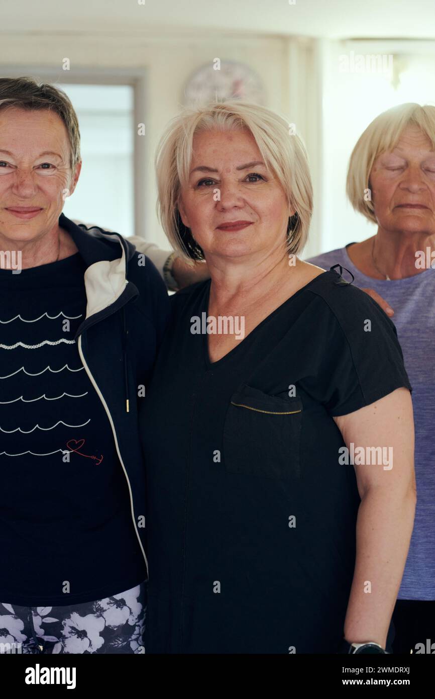 A vibrant community of senior women, guided by their instructor ...