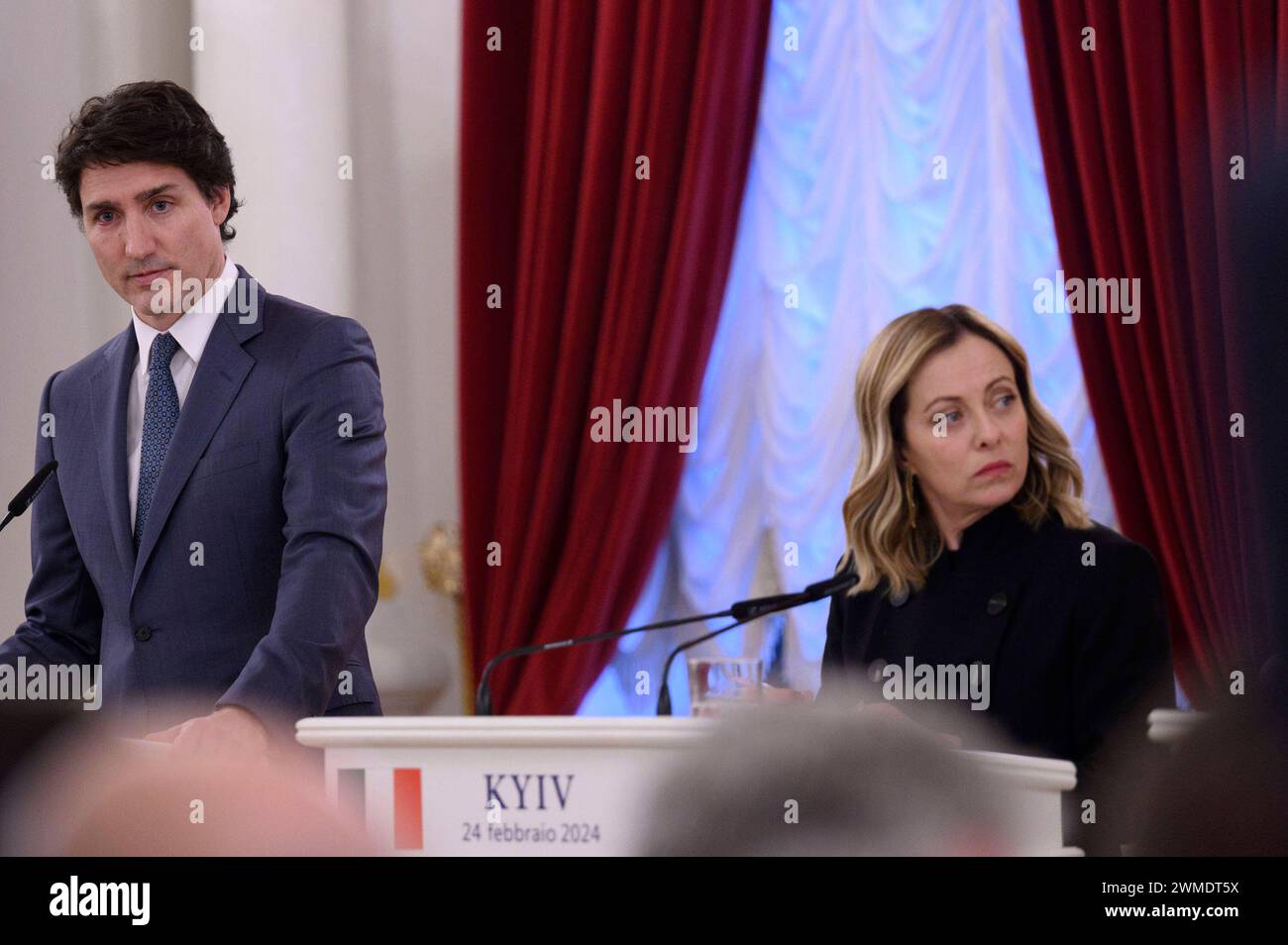 Italian Prime Minister Giorgia Meloni, Belgian Prime Minister Alexander ...