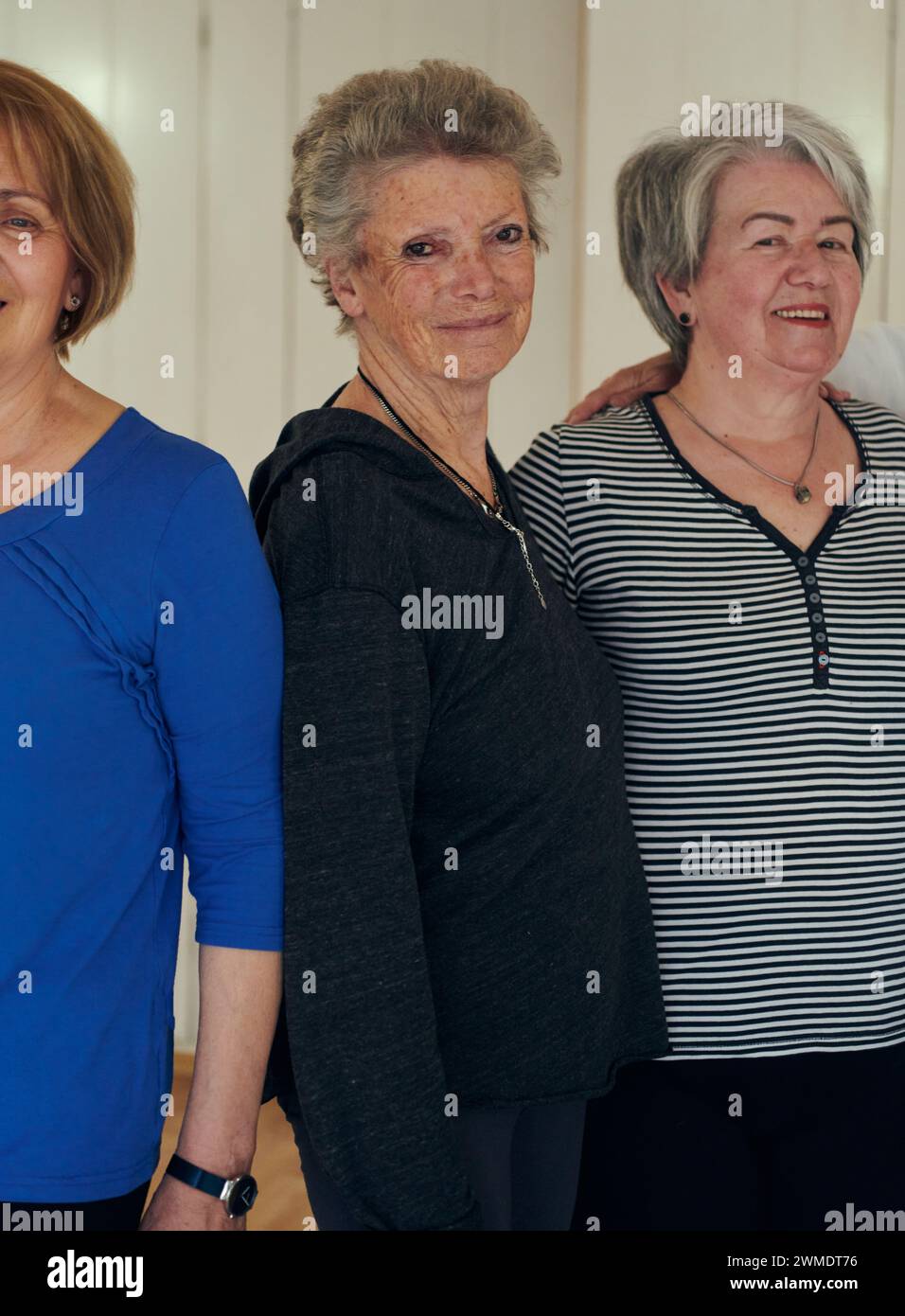 A vibrant community of senior women, guided by their instructor ...