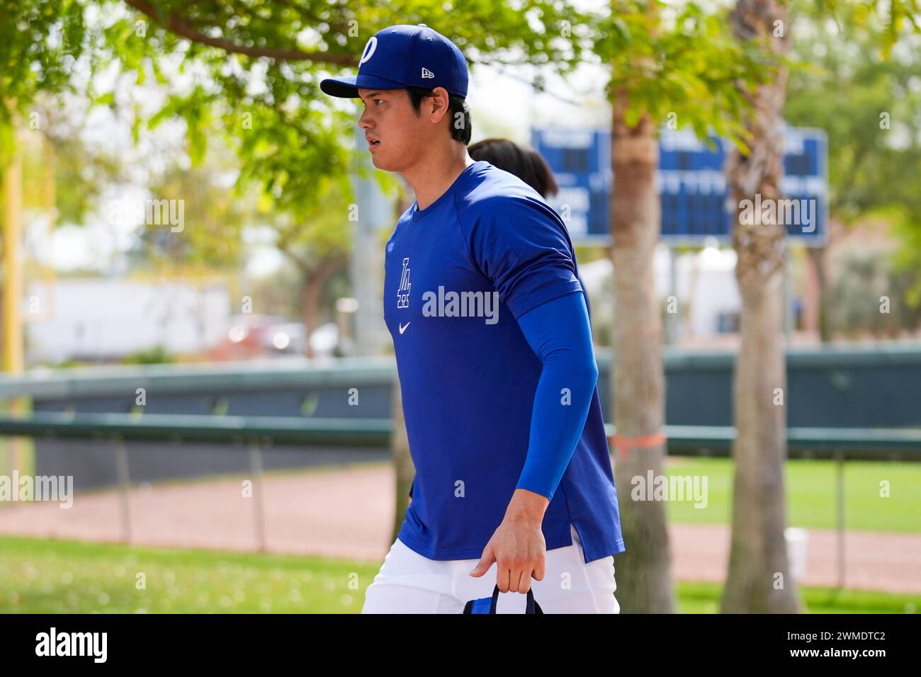 Los Angeles Dodgers designated hitter Shohei Ohtani participates in ...