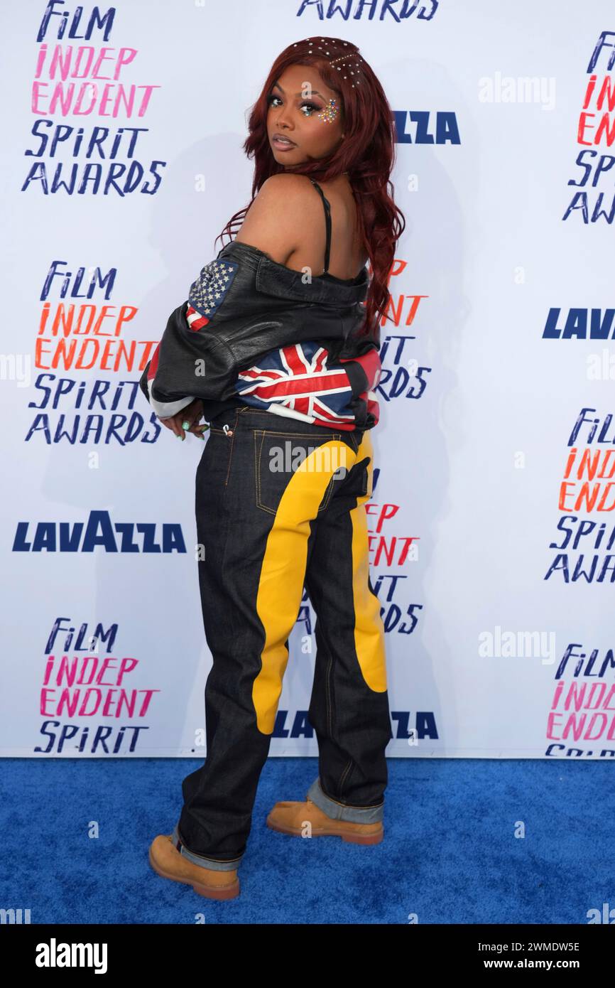 Tia Nomore arrives at the Film Independent Spirit Awards on Sunday, Feb ...