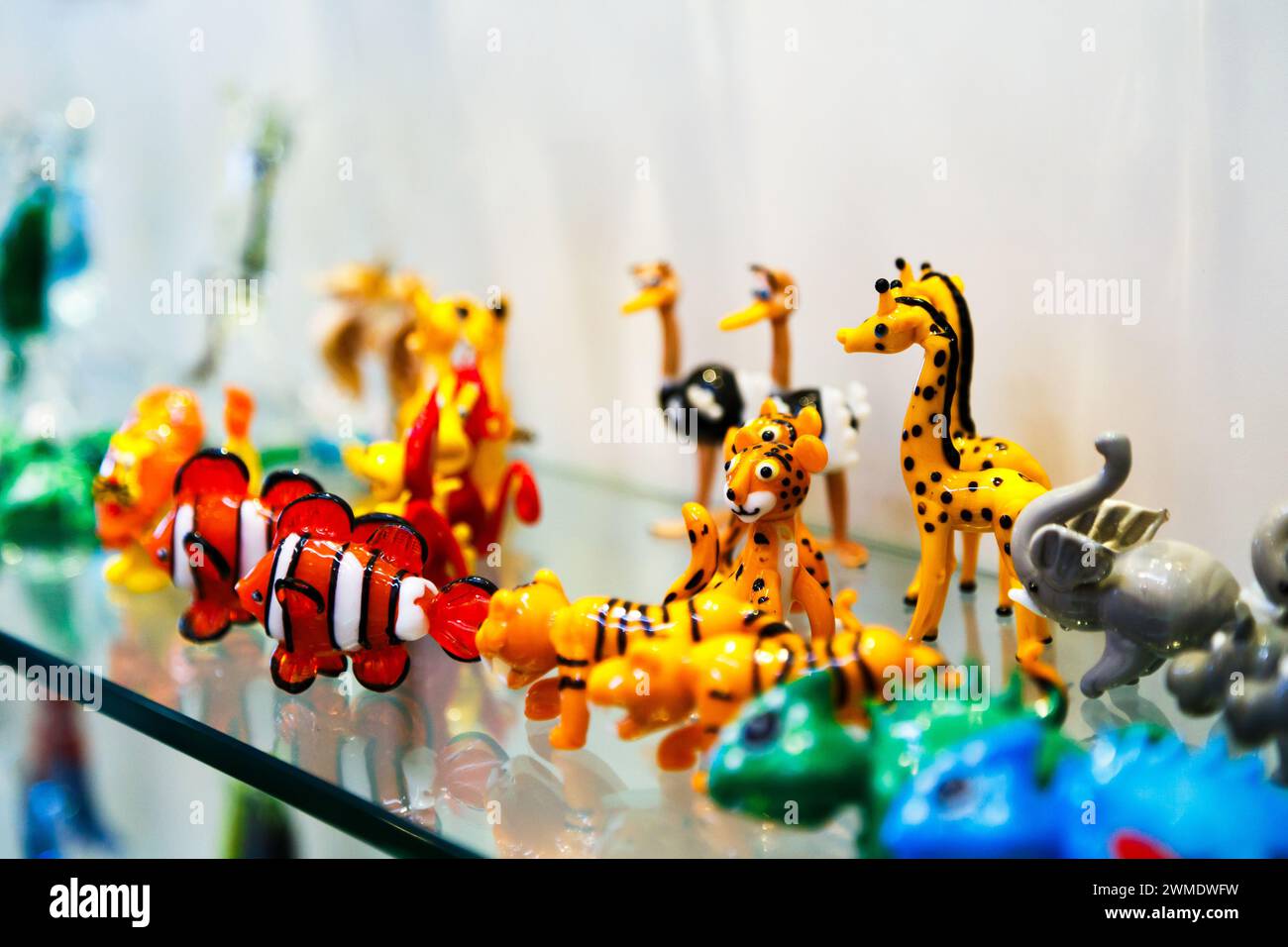 Colorful souvenirs from the world-famous Murano glass. Traditional ...