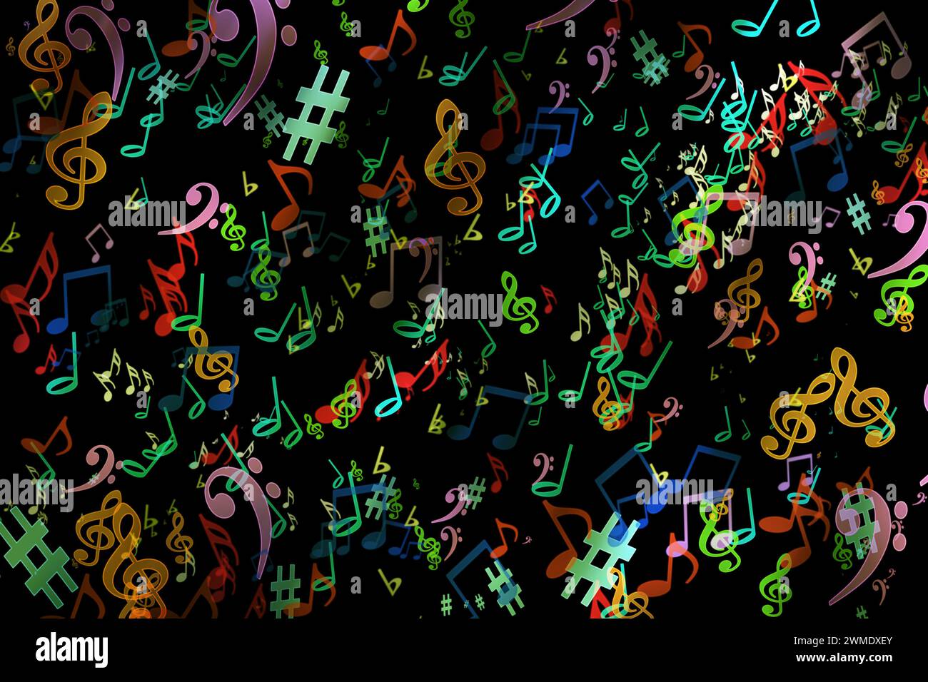 Abstract musical background. in graffiti style. Notes. Modern culture ...