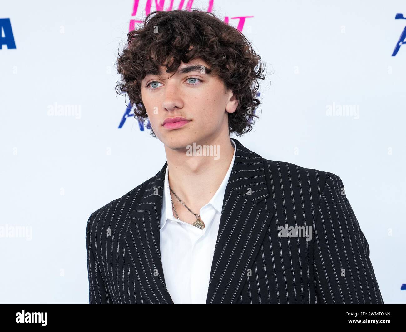 Los Angeles, USA. 25th Feb, 2024. Gavin Casalegno walking on the red ...