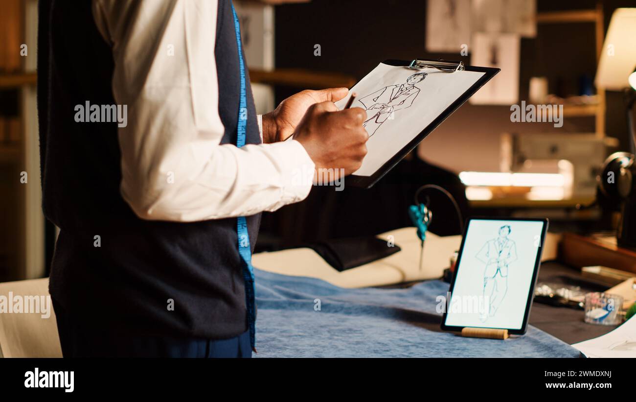 Male designer drawing model sketch hi-res stock photography and images ...