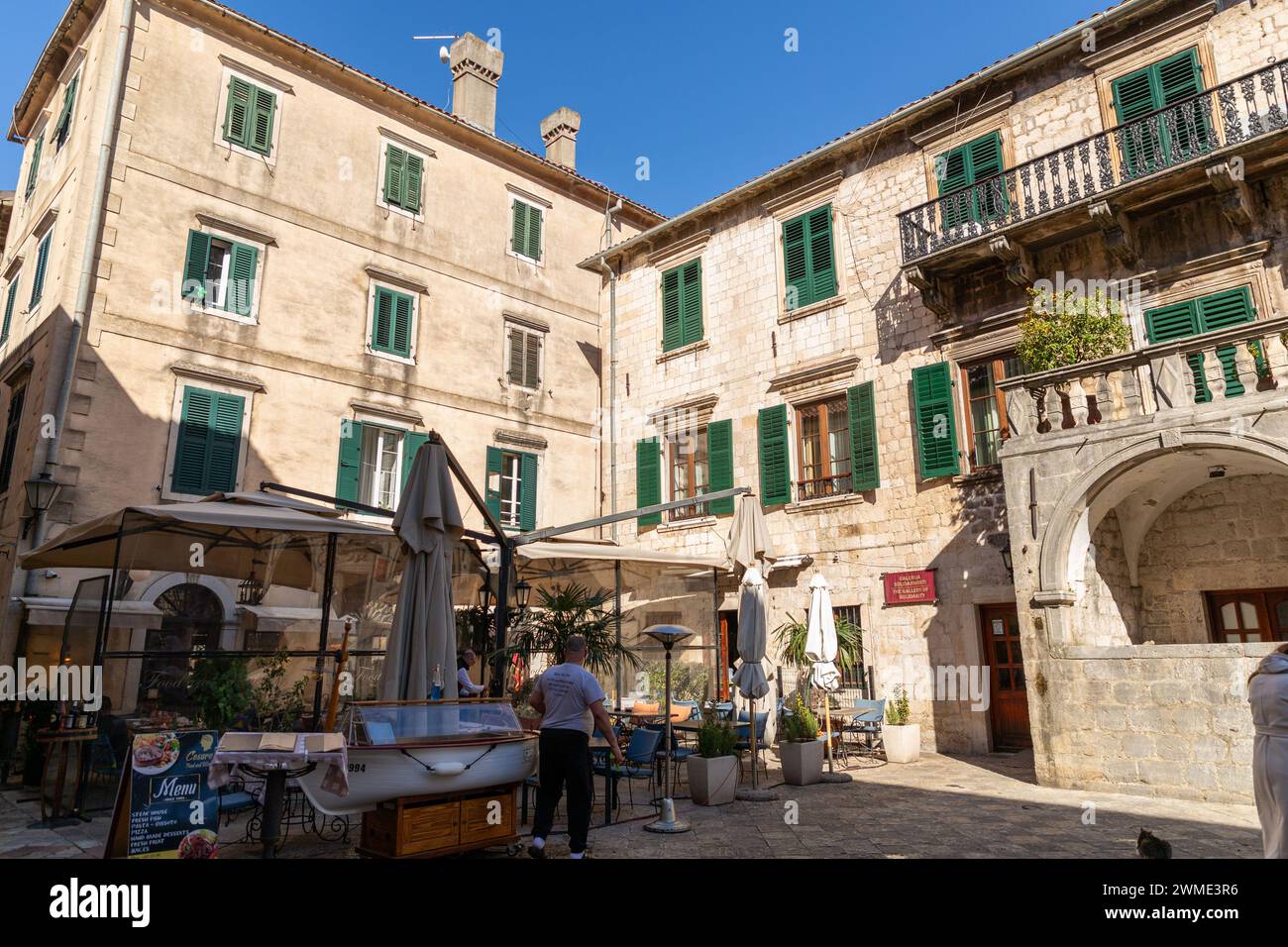 Kotor, Montenegro - FEB 14, 2024: Traditional architecture and street ...
