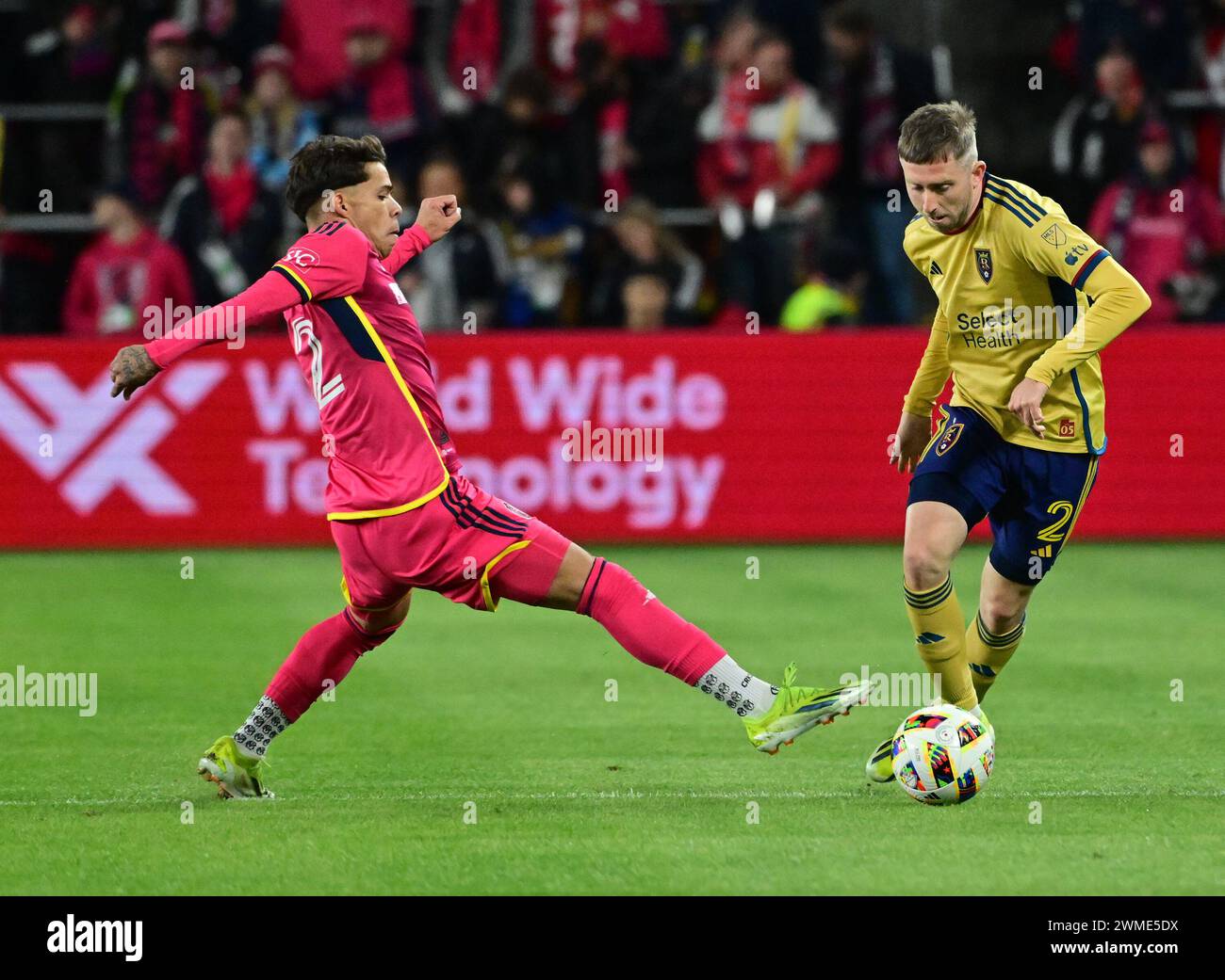 St. Louis, USA. 24th Feb, 2024. St. Louis City midfielder Célio Pompeu ...
